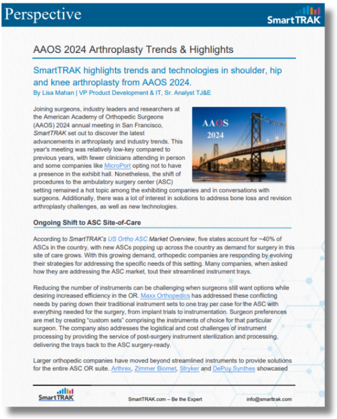AAOS 2024 Arthroplasty Trends & Highlights