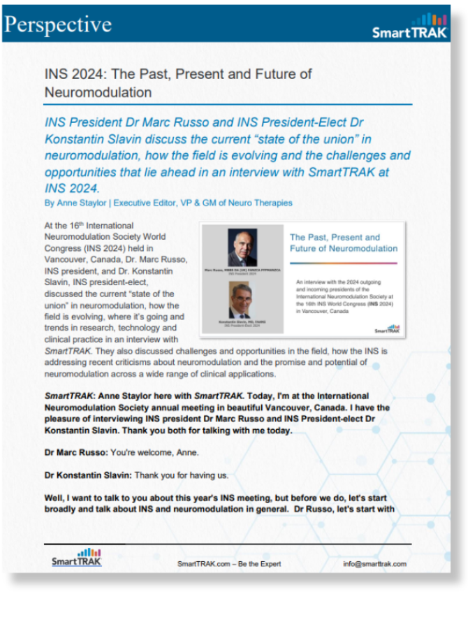 INS 2024: The Past, Present and Future of Neuromodulation