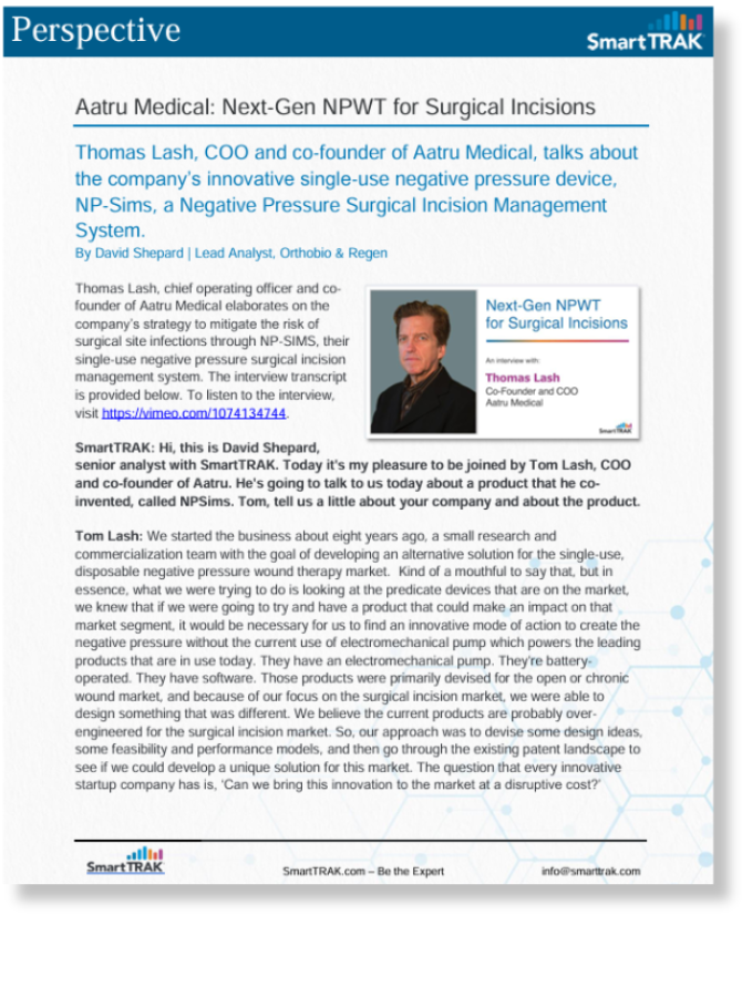 Aatru Medical: Next-Gen NPWT for Surgical Incisions